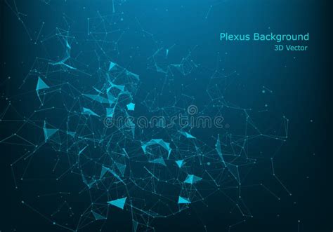 Abstract Vector Particles And Lines Plexus Effect Stock Vector