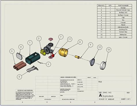 Exploded View Solidworks Drawing Solidworks Assembly Drawing Exploded