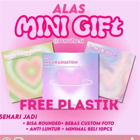 Jual Cod Alas Mini Gift Alas Packing Custom Free Plastik Gosend Shopee Indonesia