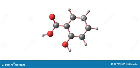Salicylic Acid Chemical Structure And Formula Vector Illustration 195174388
