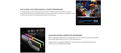 Hp V Rgb Gb Gb Ddr Gaming Desktop Memory Mhz Clocking Speed Cas Latency