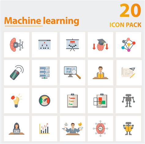 Premium Vector Machine Learning Icon Set Collection Of Simple Elements Such