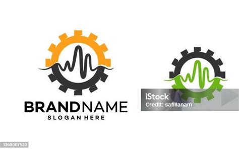 펄스 기어 아이콘 요소 기어 로고 디자인 템플릿 일러스트 벡터 개념과 주제에 대한 스톡 벡터 아트 및 기타 이미지 개념과 주제 공장 산업 건물 공학 Istock