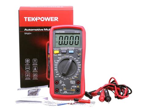 Tekpower Tp107 Digital True Rms Automotive Multimeter With 12v Batter Kaito Electronics Inc