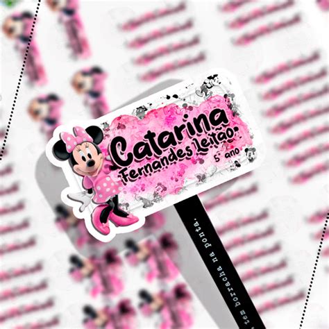 Etiqueta Escolar Minnie Dois A Design