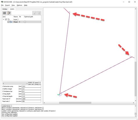 Optimized Vinyl Cutting G Code Tool Path With Dxf2gcode Mcu On Eclipse