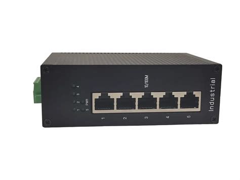 5 Port 10 100M Industrial Ethernet Switch Unmanaged Switch LAN Capable BLACK At 2800 Piece