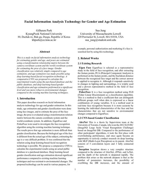 Facial Information Analysis Technology For Gender And Age Estimation Deepai