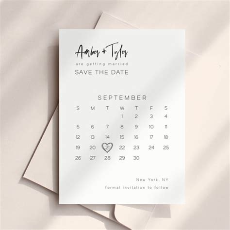 Editable Save The Date Template Unlimited DIY Templett Etsy