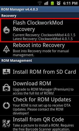 How To Install Or Update The ClockworkMod Custom Recovery On Your Rooted Android Phone