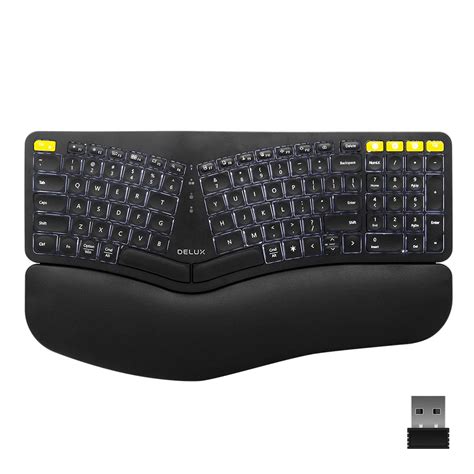 Delux-GM902-PRO-Ergonomic-Keyboard-Wireless-with-Backlit-USB-Receiver ...