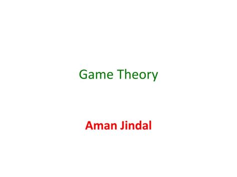 Game Theory Ppt Pptx
