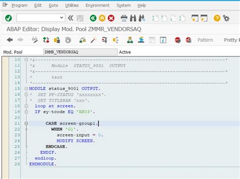 SAP ABAP Technical Information Enhancing Vendor Master