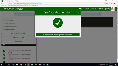 Freecodecamp Basic Algorithm Reverse A String Youtube
