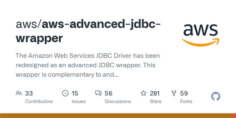 Github Awsaws Advanced Jdbc Wrapper The Amazon Web Services Jdbc Driver Has Been Redesigned