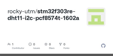 Github Rocky Utm Stm F Re Dht I C Pcf T A