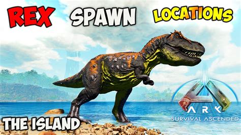 Asa Best Rex Spawn Locations Ark Survival Ascended The Island Youtube