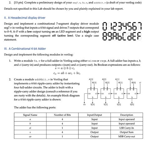 solved 2 [15 pts] complete a preliminary design of your