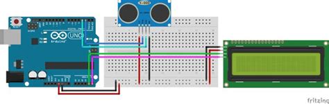 Hc Sr04 With I2c Lcd And Arduino Uno Wiring Arduino Sensor Humidity
