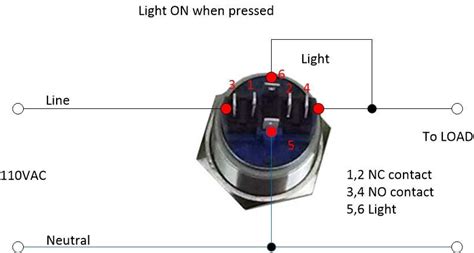 Wiring Diagram For 3 Pin Push Button Switch Simplified