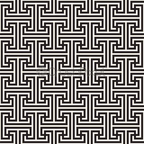 Vector Seamless Geometric Pattern Simple Abstract Lines Lattice Repeating Zigzag Stock Vector