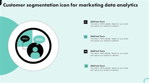 Customer Segmentation Icon For Marketing Data Analytics Ppt Sample