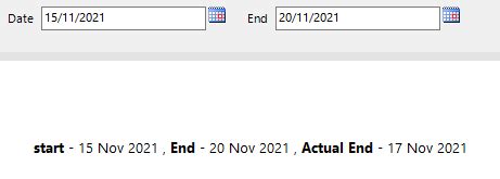 Reporting Services Ssrs Report Date Range Should Limit Only Days Stack Overflow