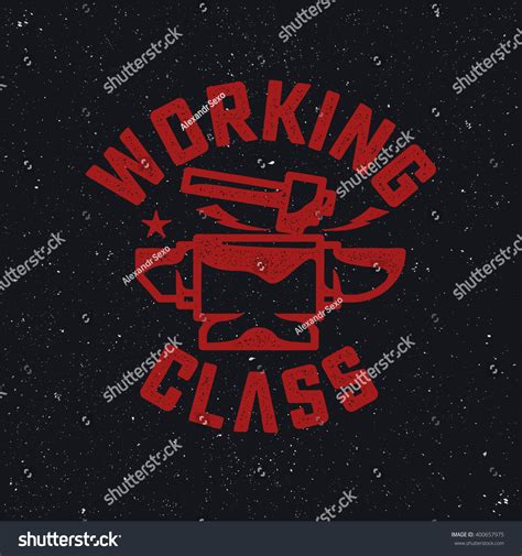 Working Class Logohammer Anvil Stock Vector Royalty Free 400657975