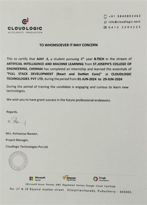 ajay s on linkedin excited to share that i completed my internship in