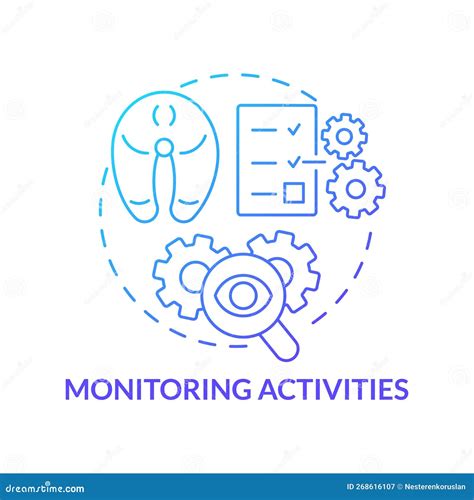 Monitoring Activities Blue Gradient Concept Icon Stock Vector Illustration Of Requirement