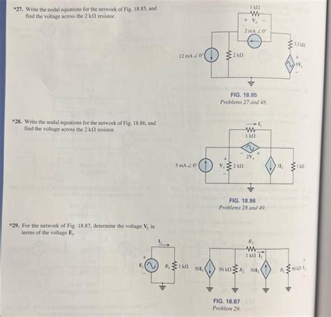 Solved Write The Nodal Equations For The Network Of Chegg Com