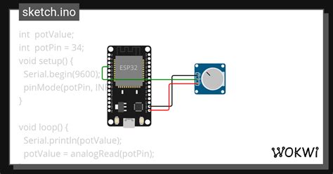 Entrada Analògica Wokwi Esp32 Stm32 Arduino Simulator
