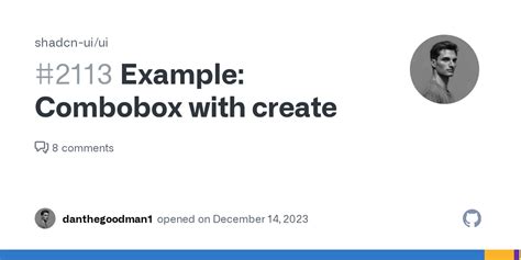 Example Combobox With Create Issue Shadcn Ui Ui GitHub
