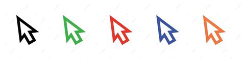 A Set Of Mouse Cursor Icons Button Ui Design Vector Button Ui Design PNG And Vector With
