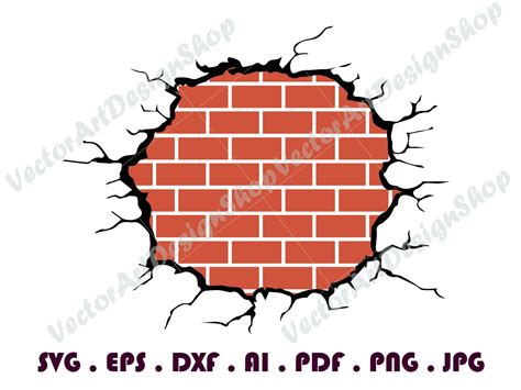 Brick Wall Svg Bundle Cricut And Silhouette Cut Files Digital Download