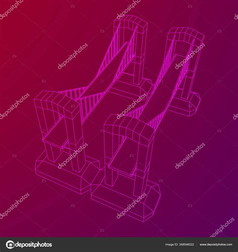 Bridge Connection Structure Wireframe Stock Vector Image By ©newb1 368546022