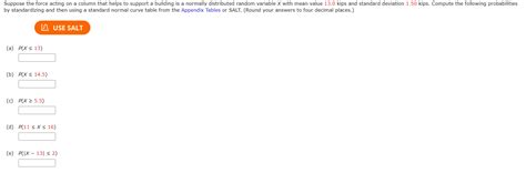 Solved Suppose The Force Acting On A Column That Helps To