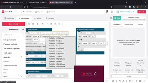 How To Use Deriv Binary Trading Bots Trading Live And Also How To Load Bots Youtube