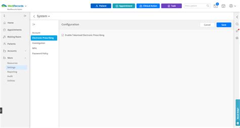 System Configuration Settings Medirecords Knowledge Base