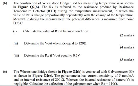 Solved B The Construction Of Wheatstone Bridge Used For