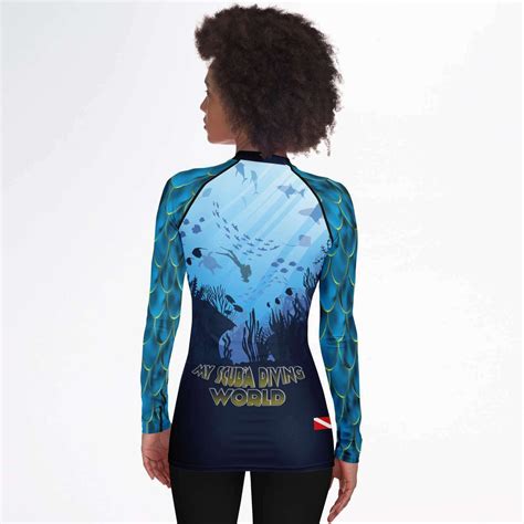 My Scuba Diving Worldwomen Snorkeling Rash Guards Diverbubbles