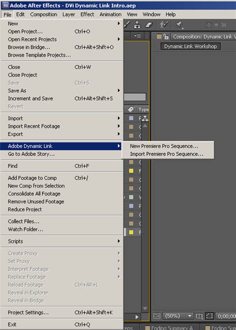 Tutorial A Dynamic Look At Adobe Dynamic Link