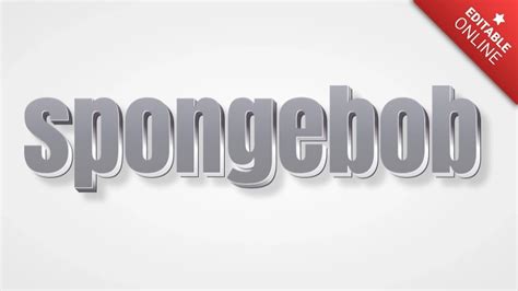 Spongebob Chrome Metallic Font Text Effect Generator Spongebob Chrome Metallic Font Text Effect Generator