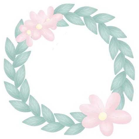 Easter Leaf Wreath With Flower 38107047 Png