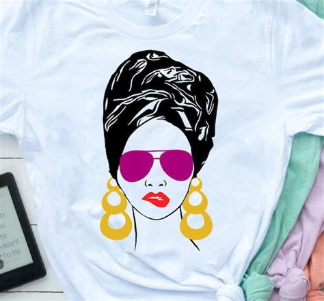 Black Woman Svg Afro Svg Black Woman Clipart Black Girl Glasses Svg For Cricut Eps Dxf Png Pdf