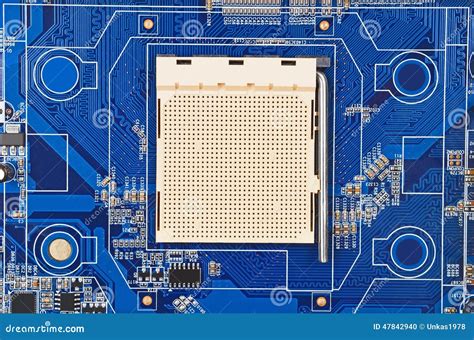 Computer Motherboard CPU Socket Stock Photo Image Of Device Microchip