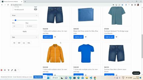 Reactjs Ecommerce Website Shop Page Template With Filters Youtube