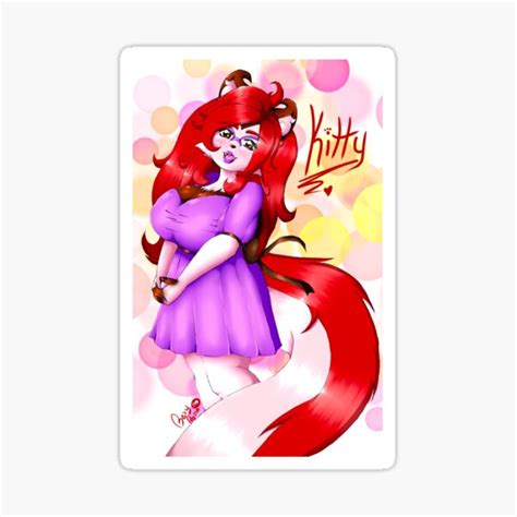 Kitty Pinup Sticker For Sale By Bexymoma Redbubble