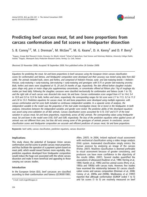 Beef Carcass Composition Pdf Errors And Residuals Linear Regression