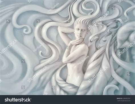 Beautiful Nude Woman Computer Graphic Illustration Stock Illustration Shutterstock